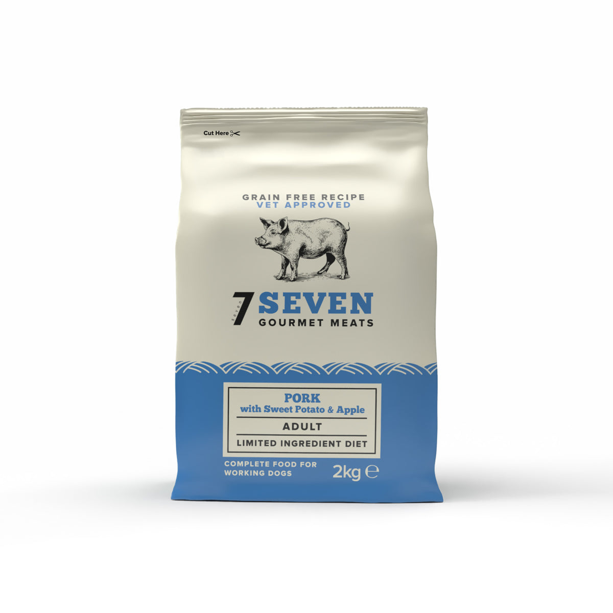 Seven Adult Pork, Sweet Potato & Apple 2kg – Seven Animal Feeds
